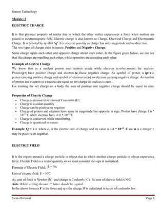 Sensors fundamentals and characteristics, physical principle of sensing ...