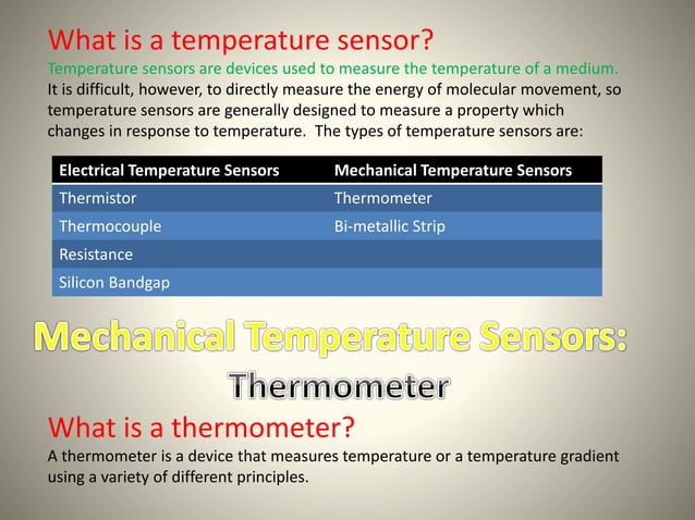 Working Principals of Various Sensors | PPT