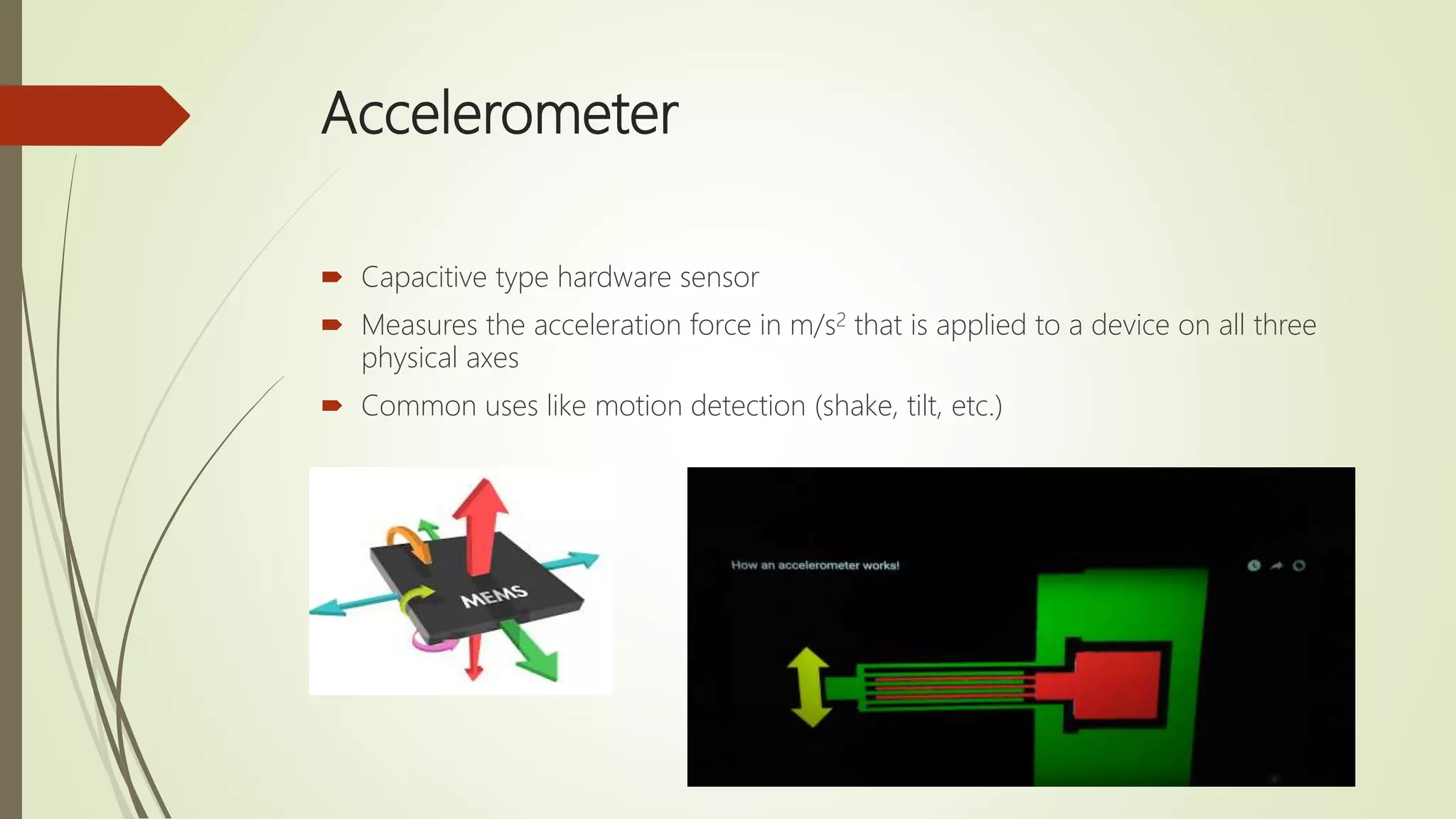 Sensors in smartphones ( MEMS technology) | PPTX