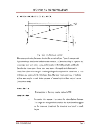 Sensors on 3 d digitization seminar report | DOC
