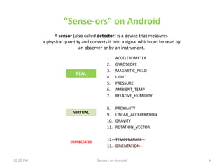 Sensors on android | PDF