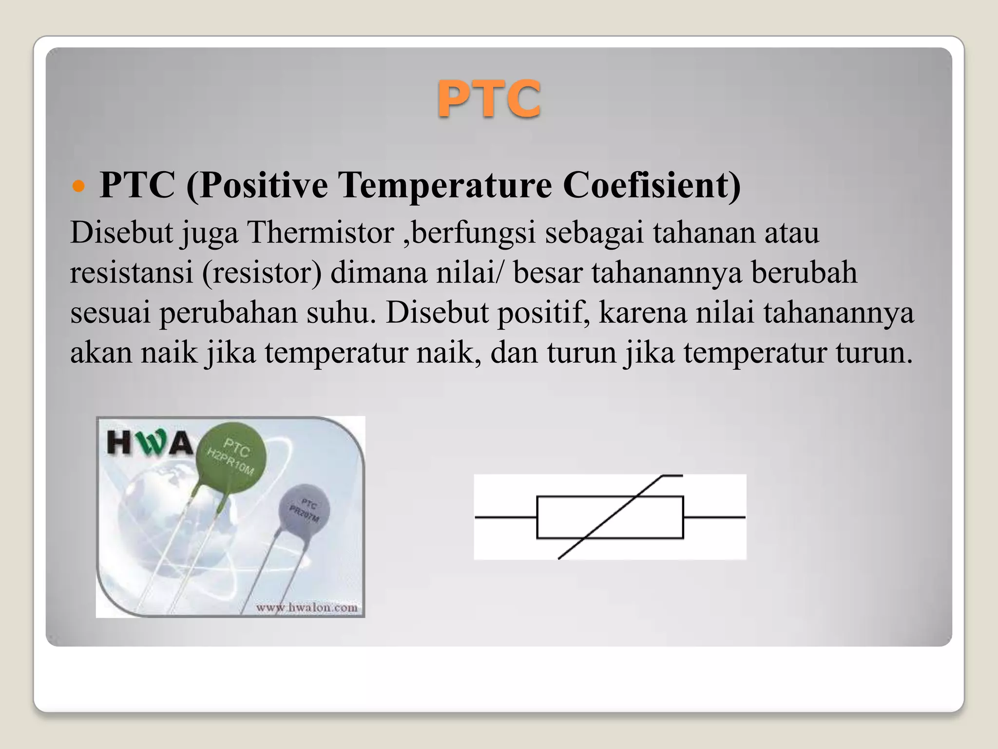Sensor Suhu PTC & NTC | PPTX