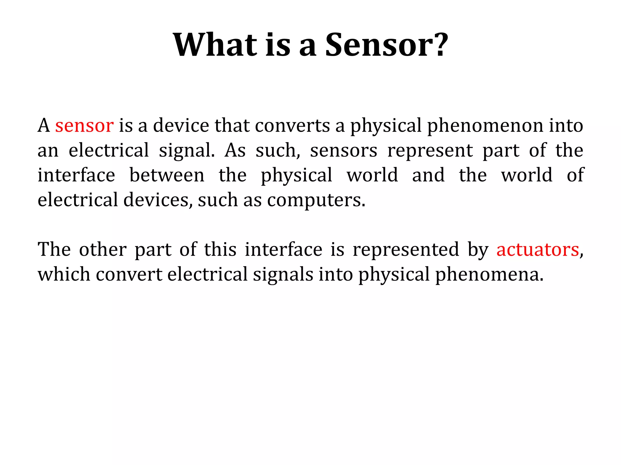 Sensors for Engineering Applications | PPTX