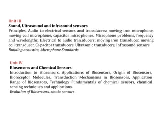 Sensors for Engineering Applications | PPTX