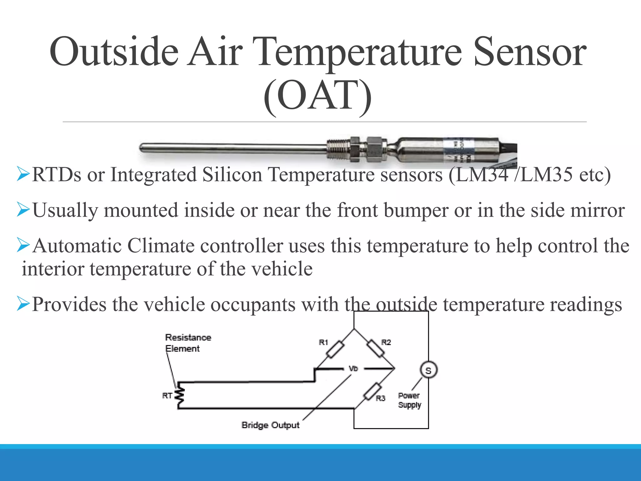 Sensors used in automobiles | PPTX