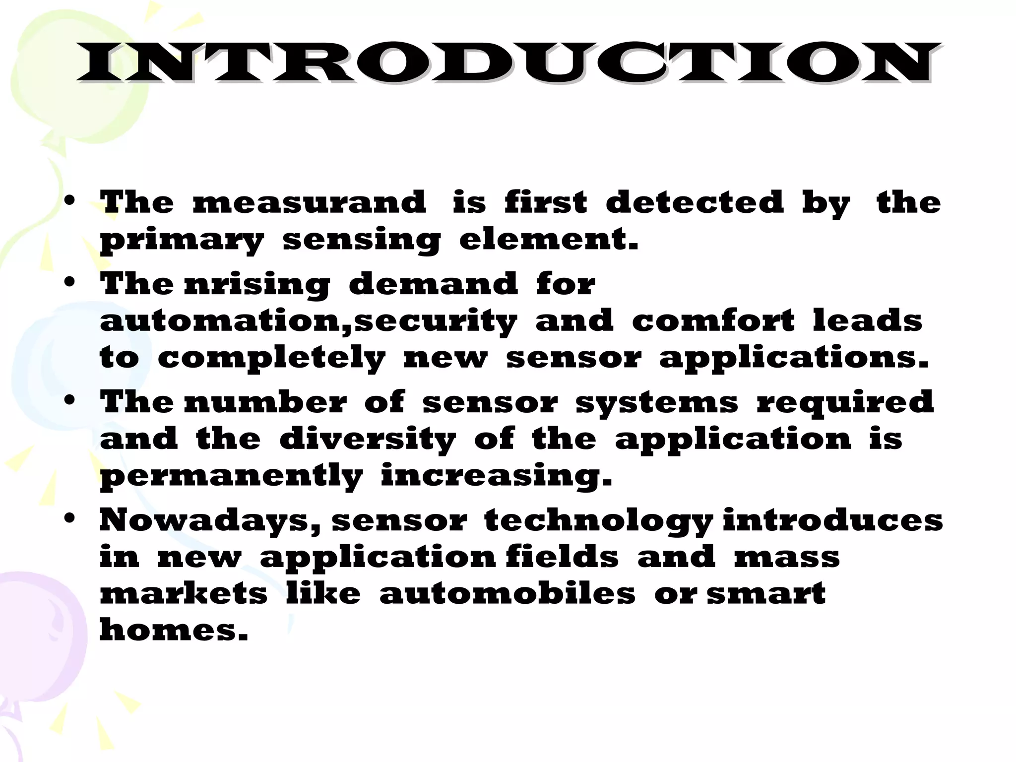 Sensor technology | PPT