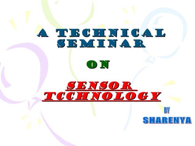Sensor technology | PPT
