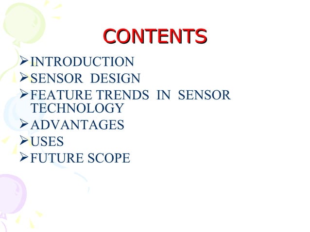 Sensor technology | PPT
