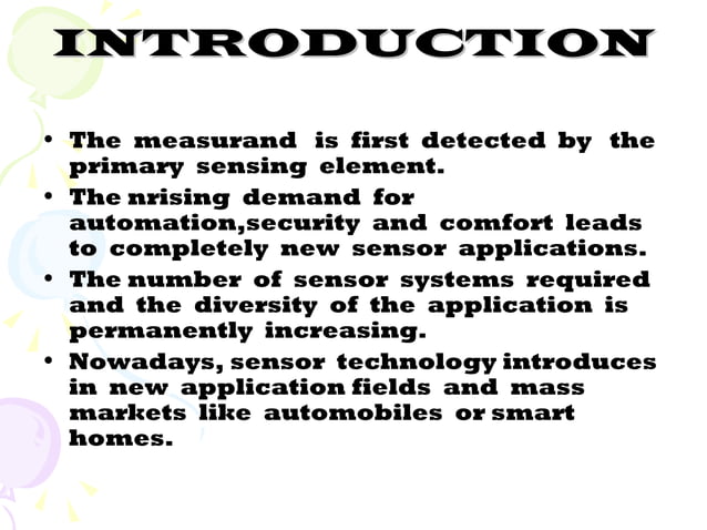 Sensor technology | PPT