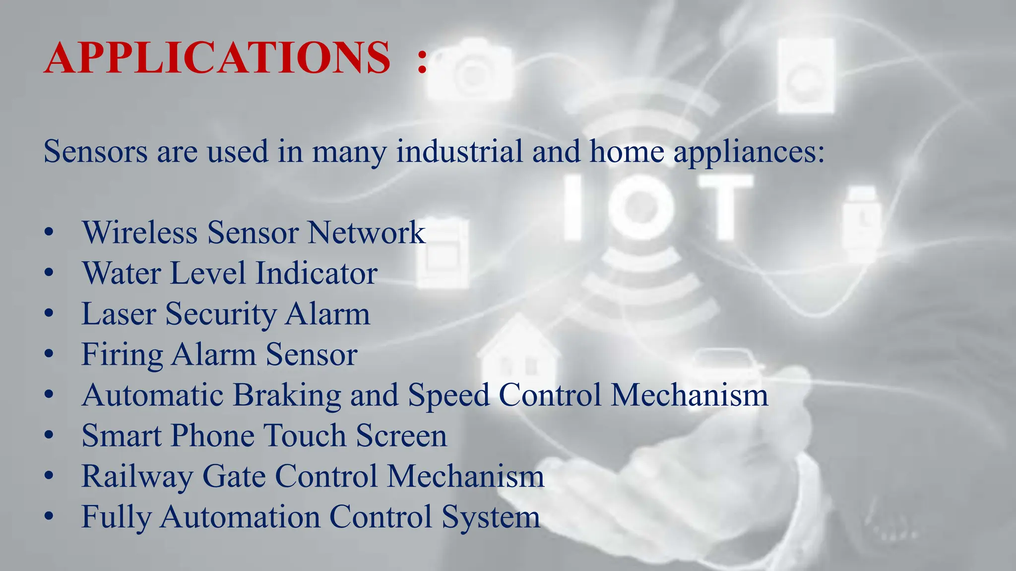 SENSOR_TECHNOLOGY types of sensors.pptx. | PPTX | Internet of Things ...