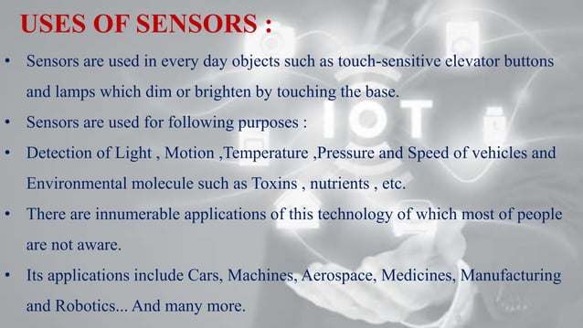 SENSOR_TECHNOLOGY types of sensors.pptx. | PPT