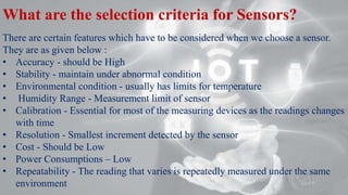 SENSOR_TECHNOLOGY types of sensors.pptx. | PPTX | Internet of Things | Internet