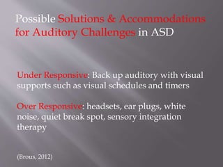 Sensory challenges in ASD | PPT