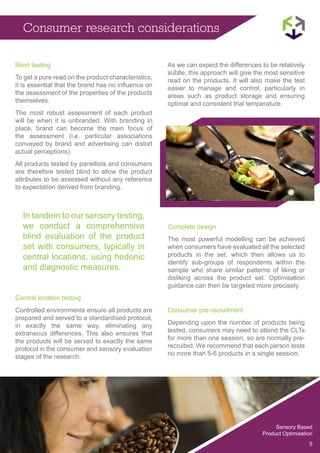 Sensory based product optimisation | PDF