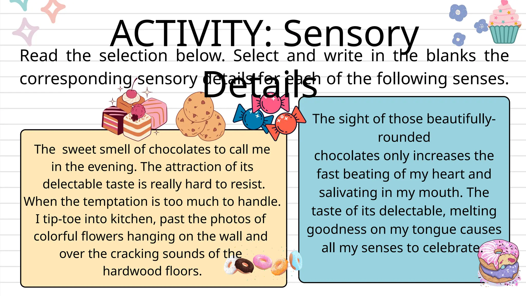 Creative Writing-Fiction/ Types of ImagerySensory-Details/Imagery.pptx ...