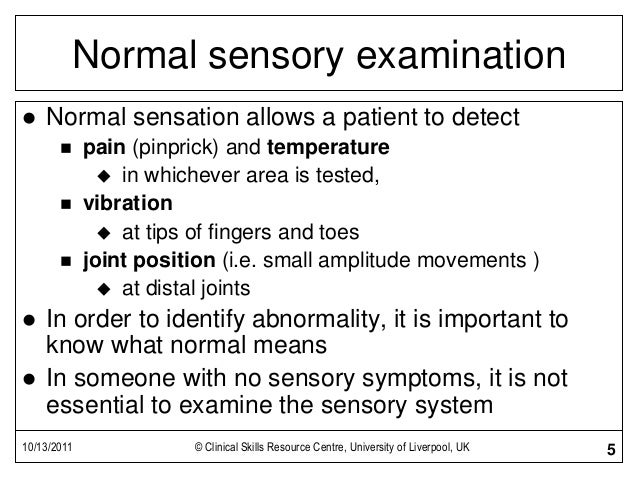 Sensory Examination