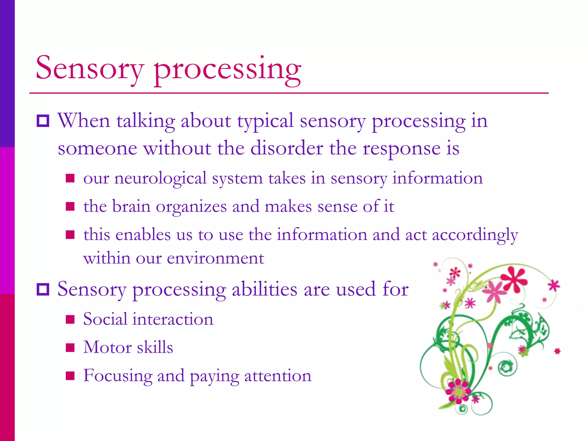 Sensory Processing Disorder | PPT