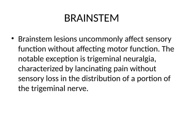 SENSORY ABNORMALITIES in diagnosis of neurological diseases | PPT