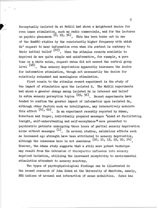 Sensory and perceptual deprivation 2 | PDF