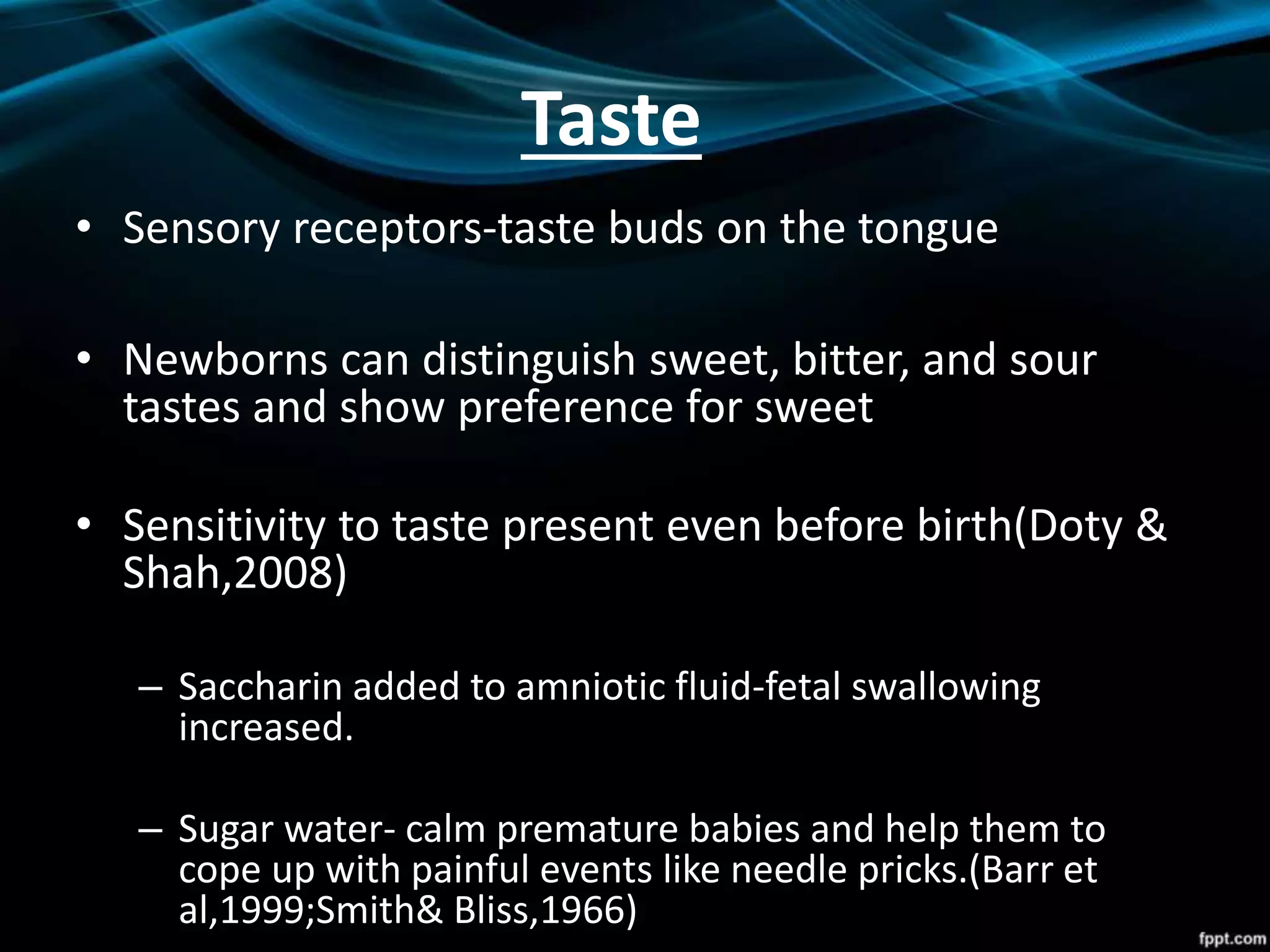 Sensory and perceptual development | PPTX