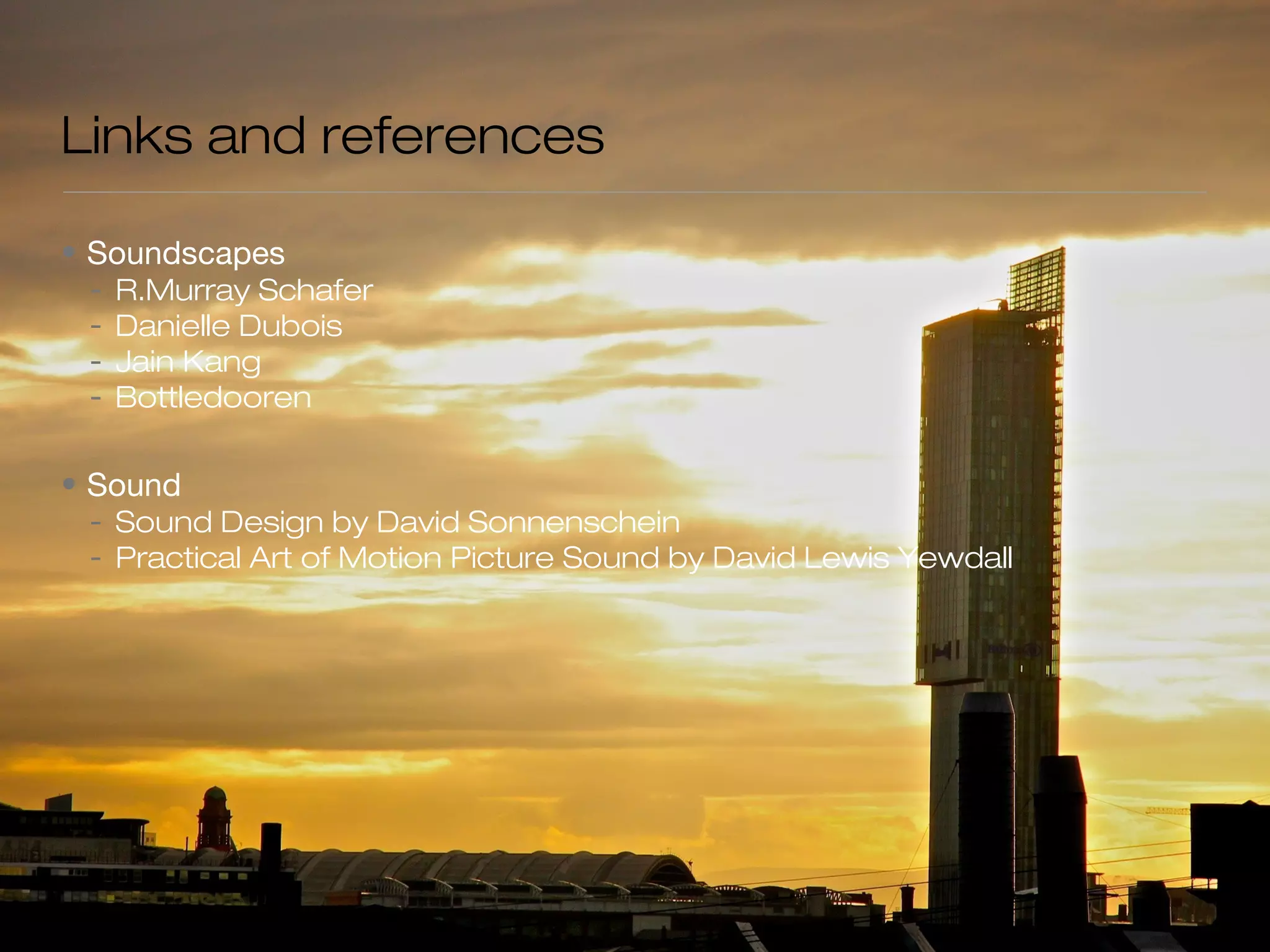 Sensory architecture : Soundscape | PPT