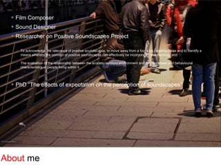 Sensory architecture : Soundscape | PPT