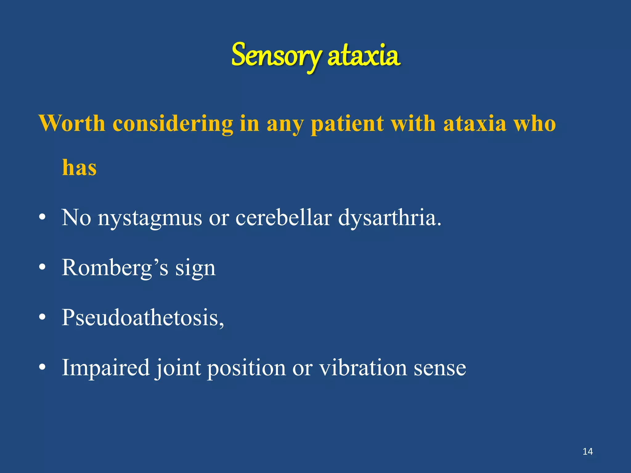 Sensory ataxia | PPTX