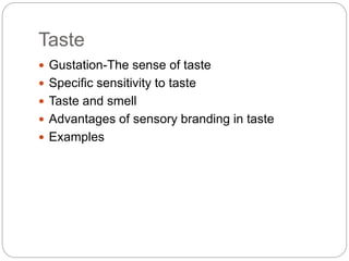 Sensory branding | PPTX