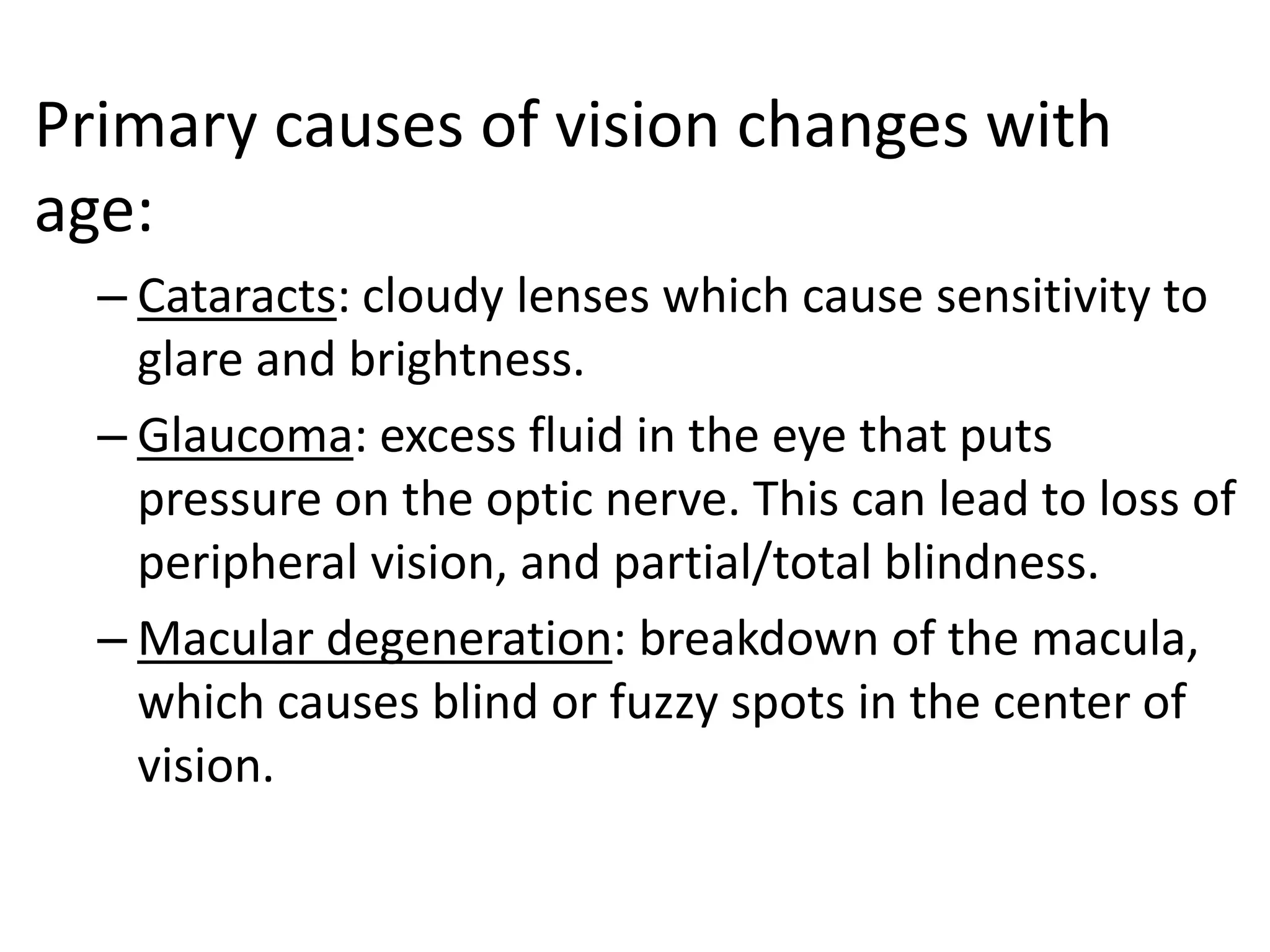 Sensory changes vision | PPTX