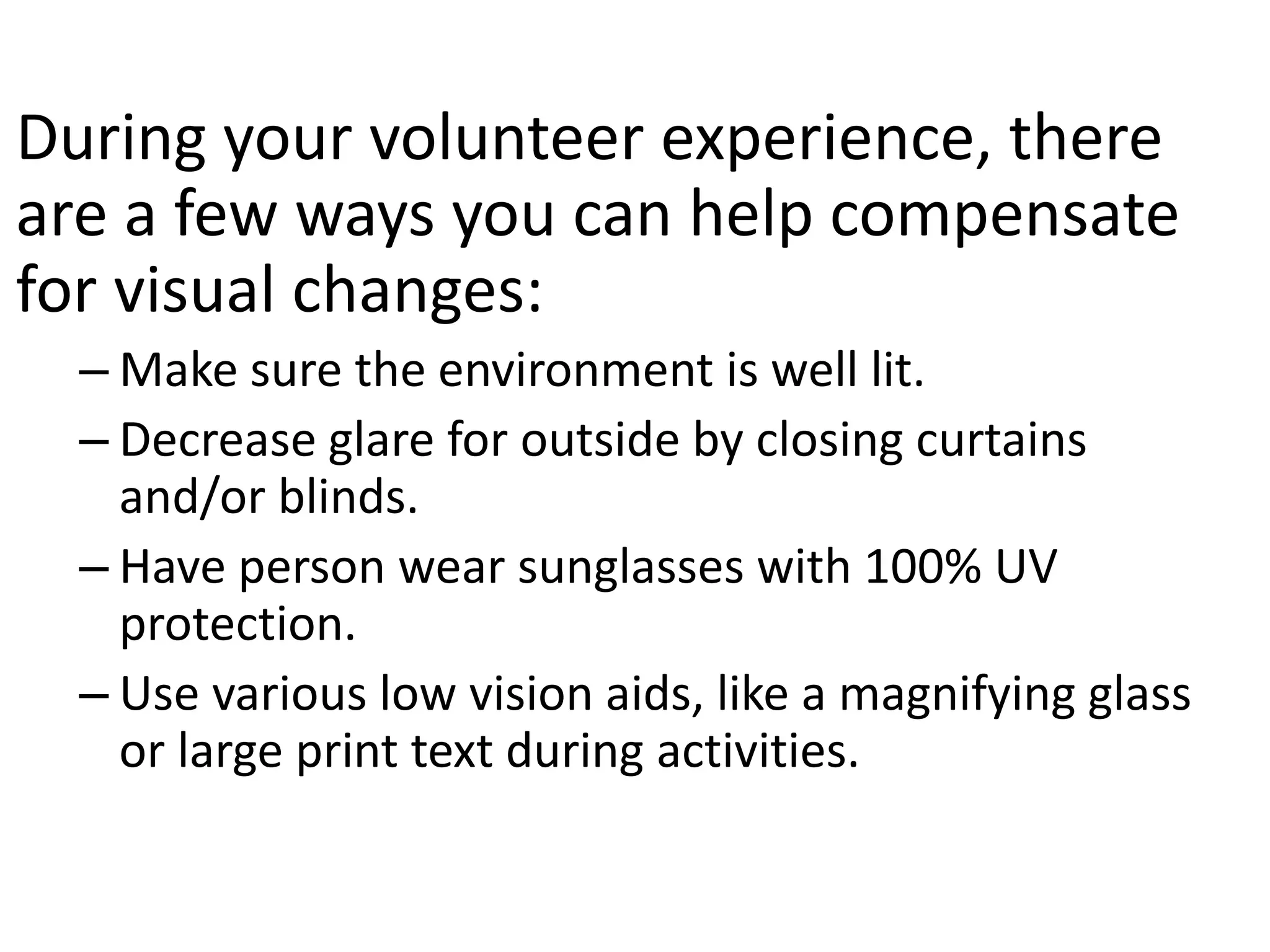 Sensory changes vision | PPT