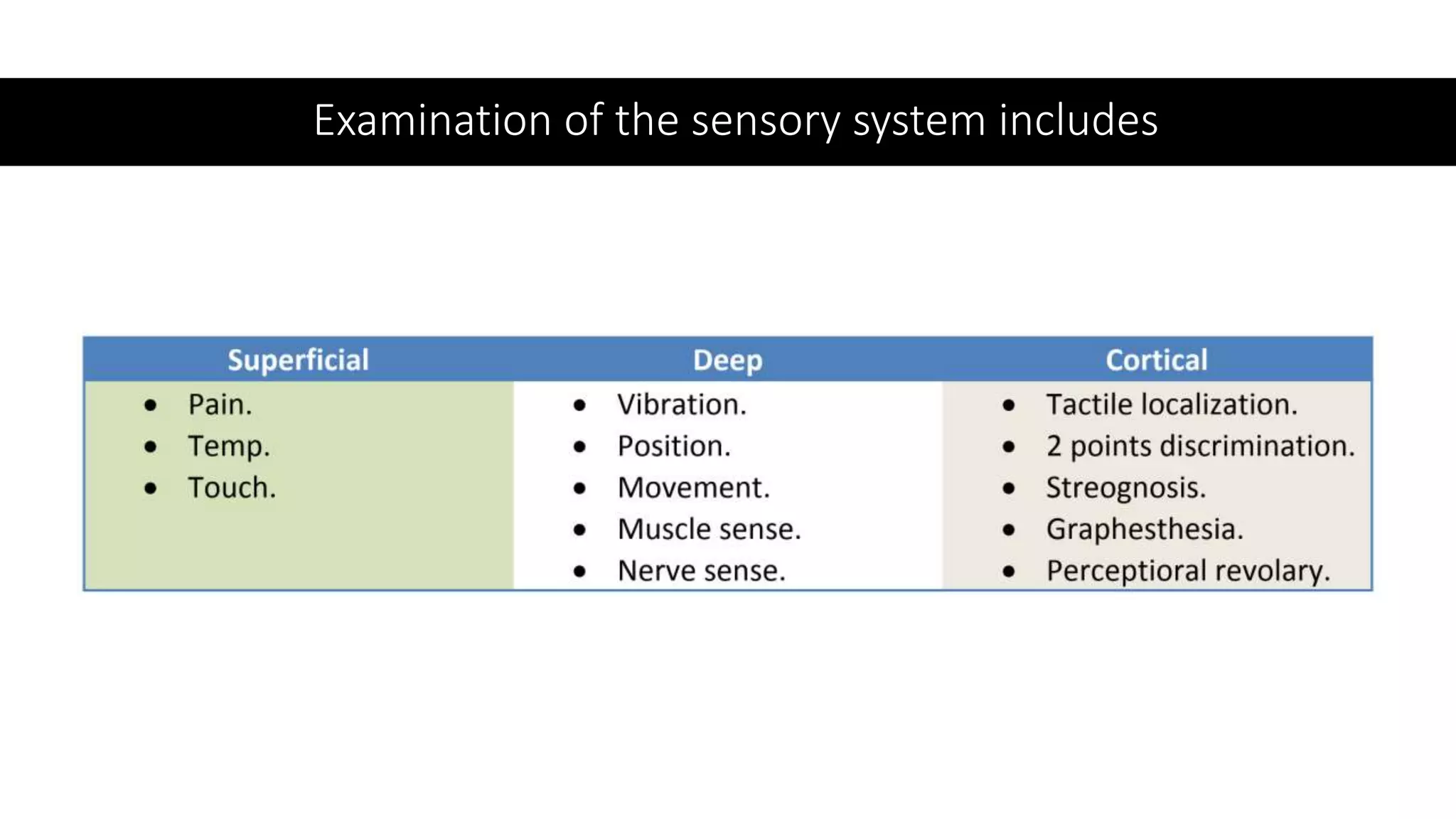 Sensory, coordination & gait Examination for Undergrad | PPTX