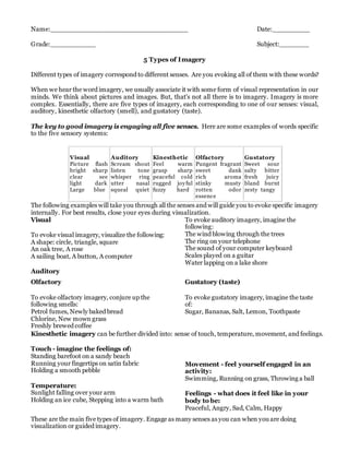 Sensory details | DOCX