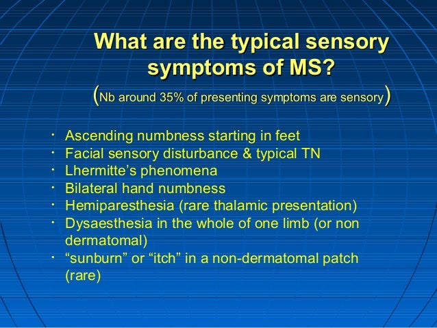 Sensory Disturbance Feb 2016