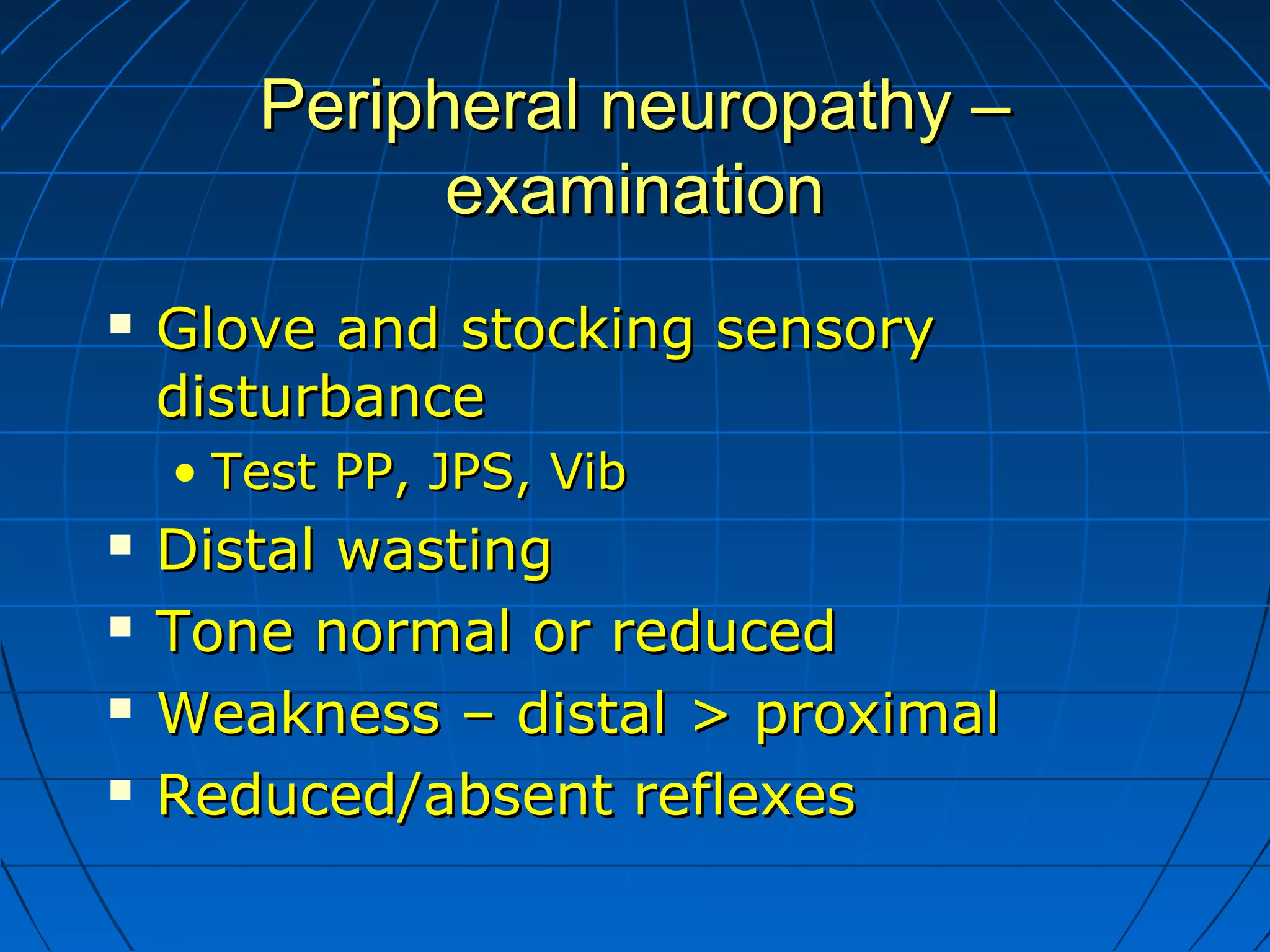 Sensory disturbance for g ps | PPT