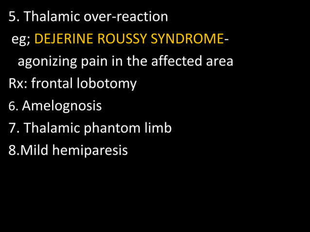 Sensory disturbances at the level of thalamus and cortex | PPTX | Brain ...