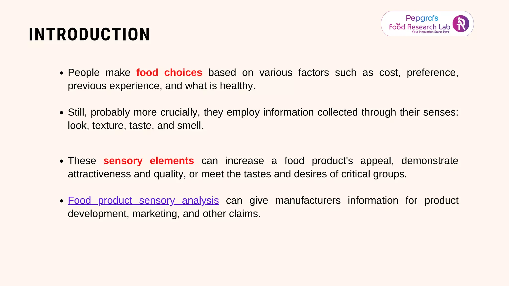 Sensory Evaluation Of Food - FoodResearchLab | PDF