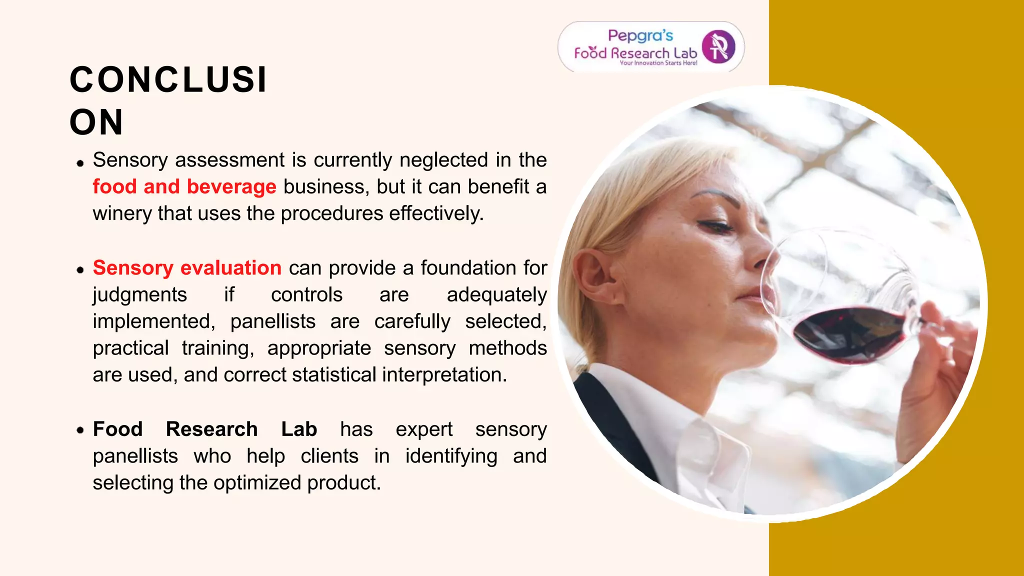 Food Sensory Testing - FoodResearchLab | PPTX