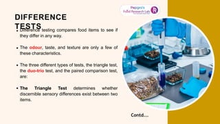 Food Sensory Testing - FoodResearchLab | PPTX