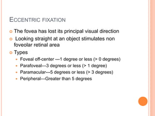 Sensory evaluation of squint | PPTX