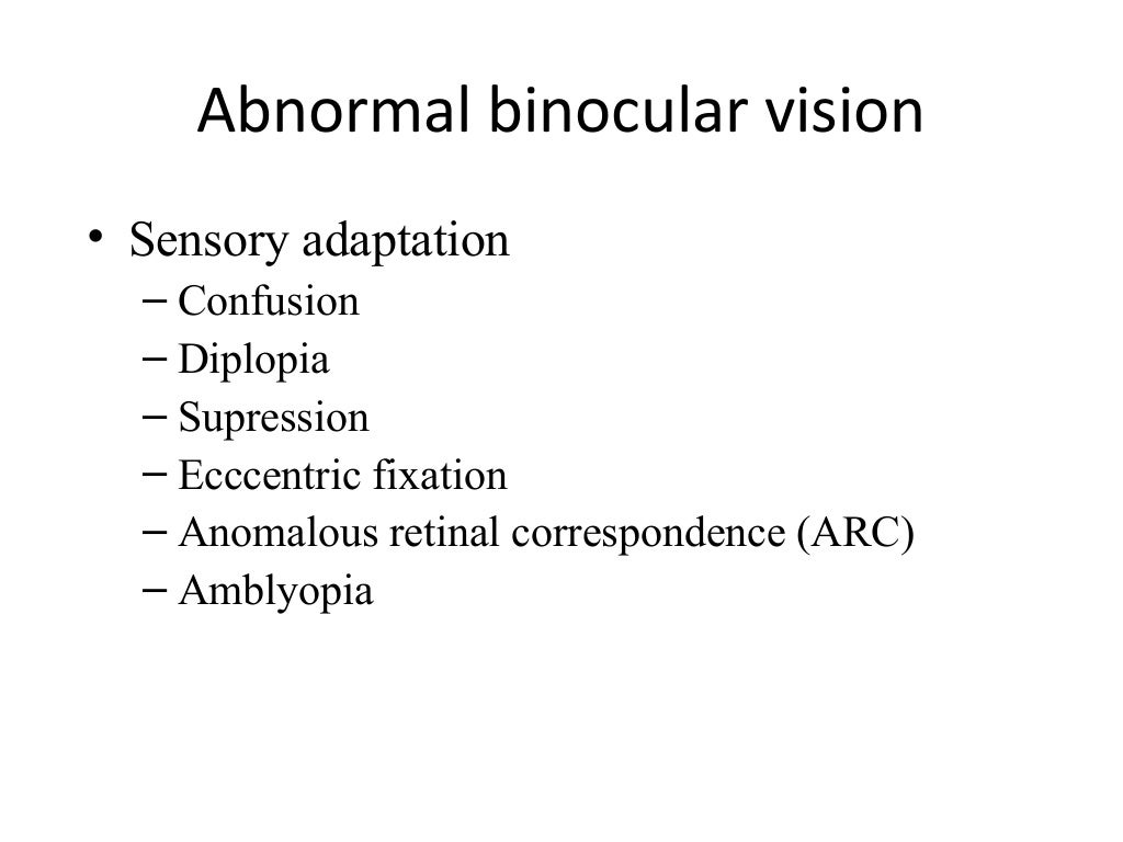 Sensory evaluation of strabismus | PPT