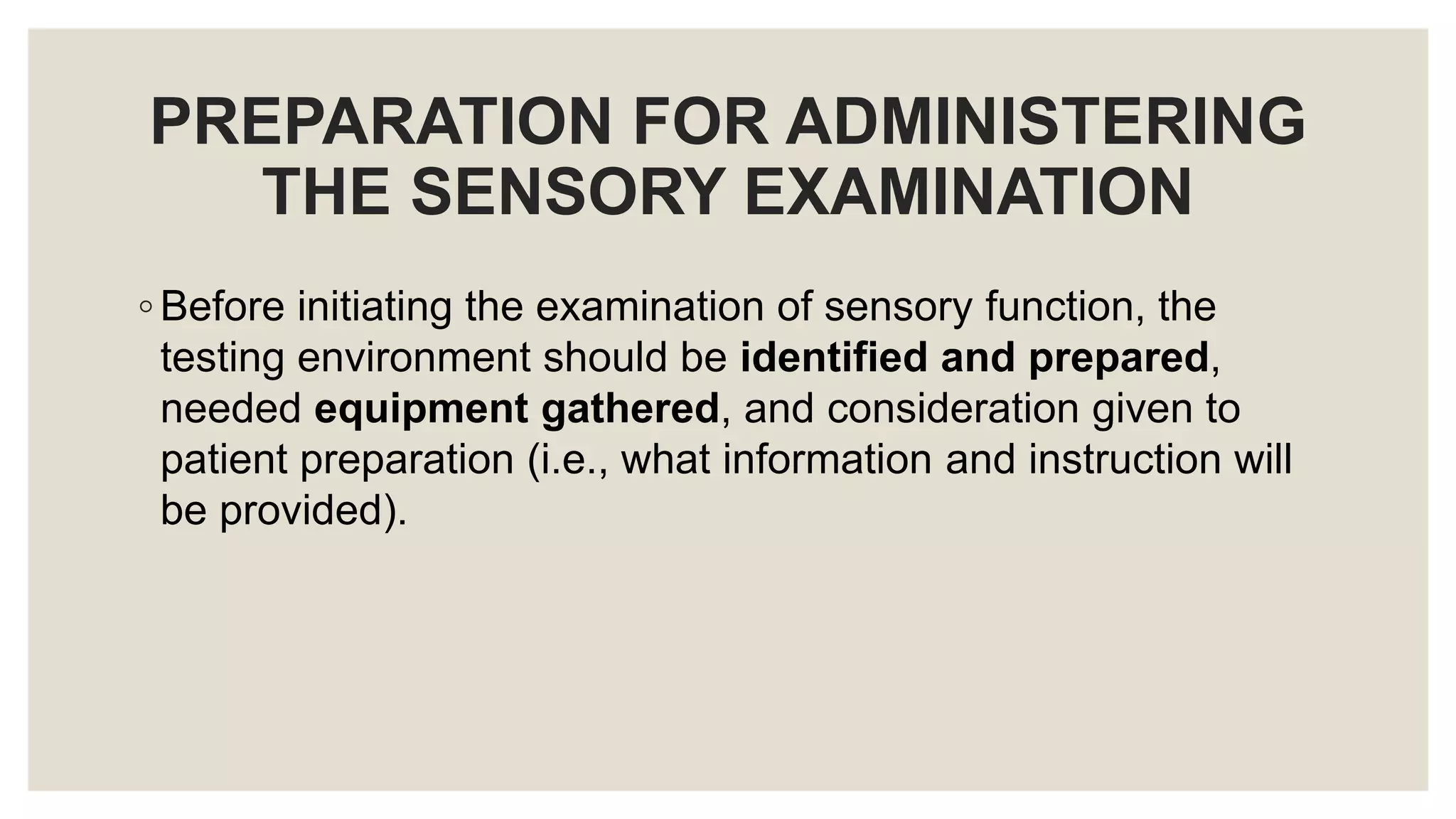 Sensory examination | PPT
