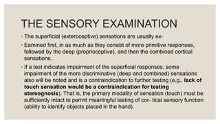Sensory examination | PPTX
