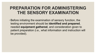 Sensory examination | PPTX