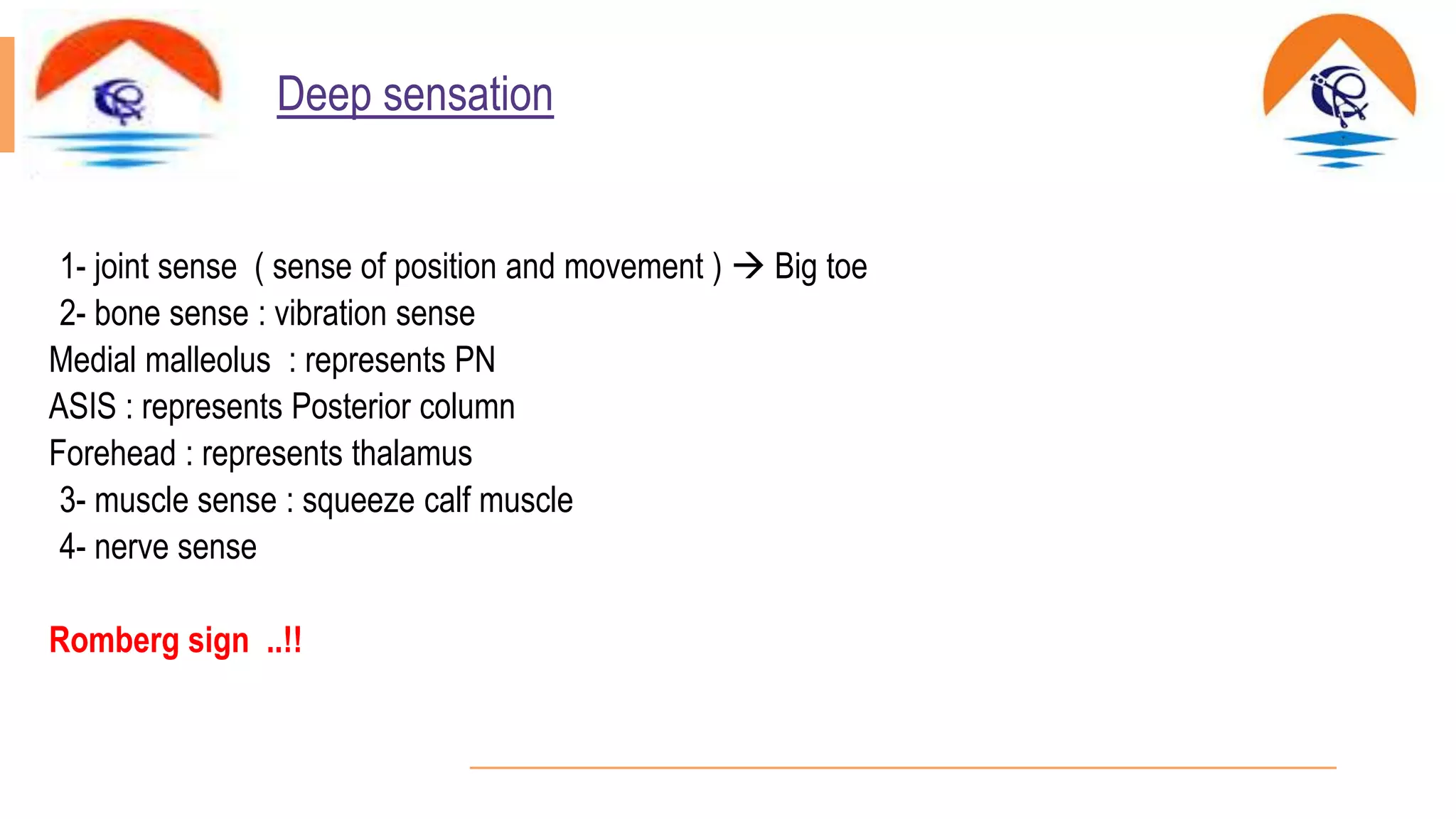 sensory system examination | PPTX