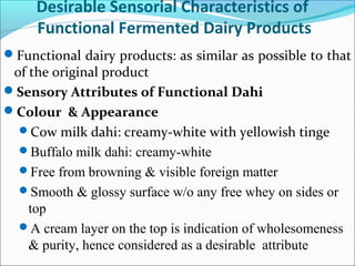 Sensory functional fermented_dairy_food | PPT