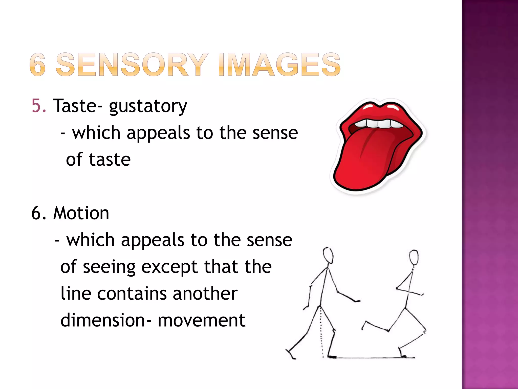 Sensory images | PPTX