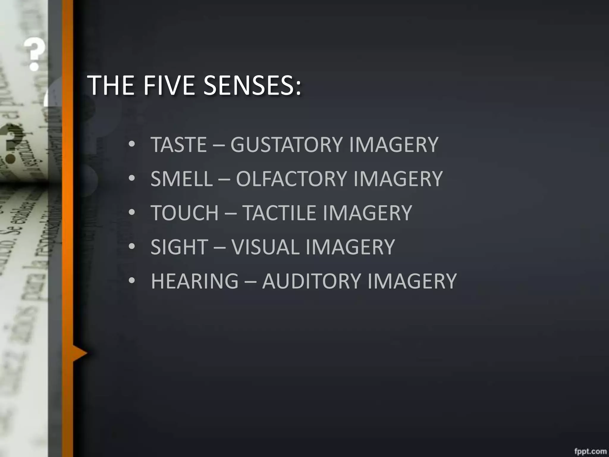 Sensory images | PPTX