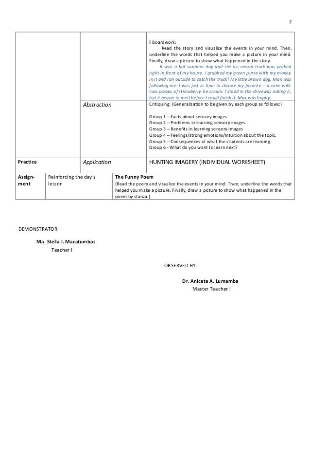 Lesson Plan Eng 9 Sensory Images lesson-plan-eng-9-sensory-images