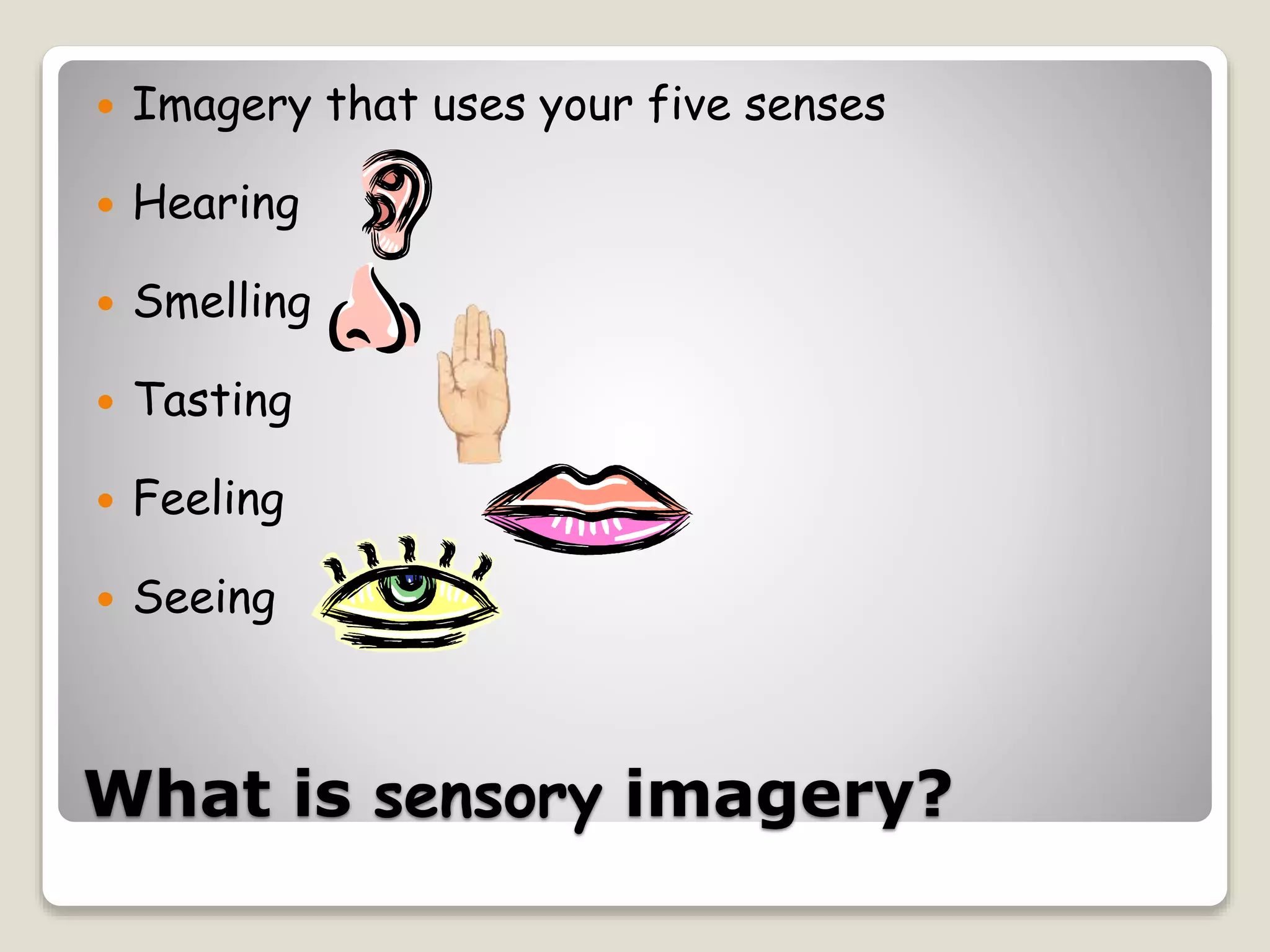 SENSORY IMAGES | PPTX