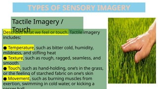 Exploring the Five Types of Sensory Imagery in Literature | PPTX